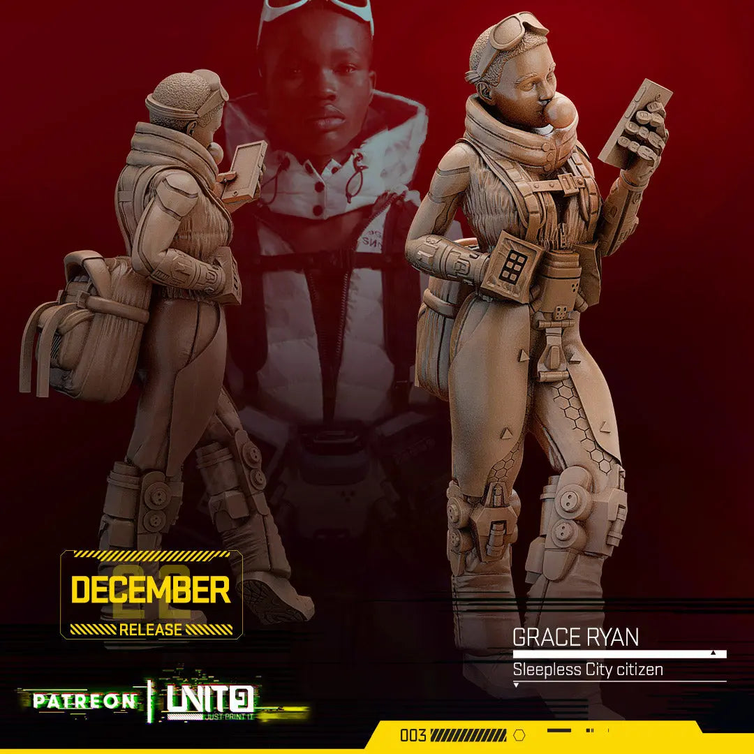 Grace Ryan - Onlookers - Laserforge Miniatures