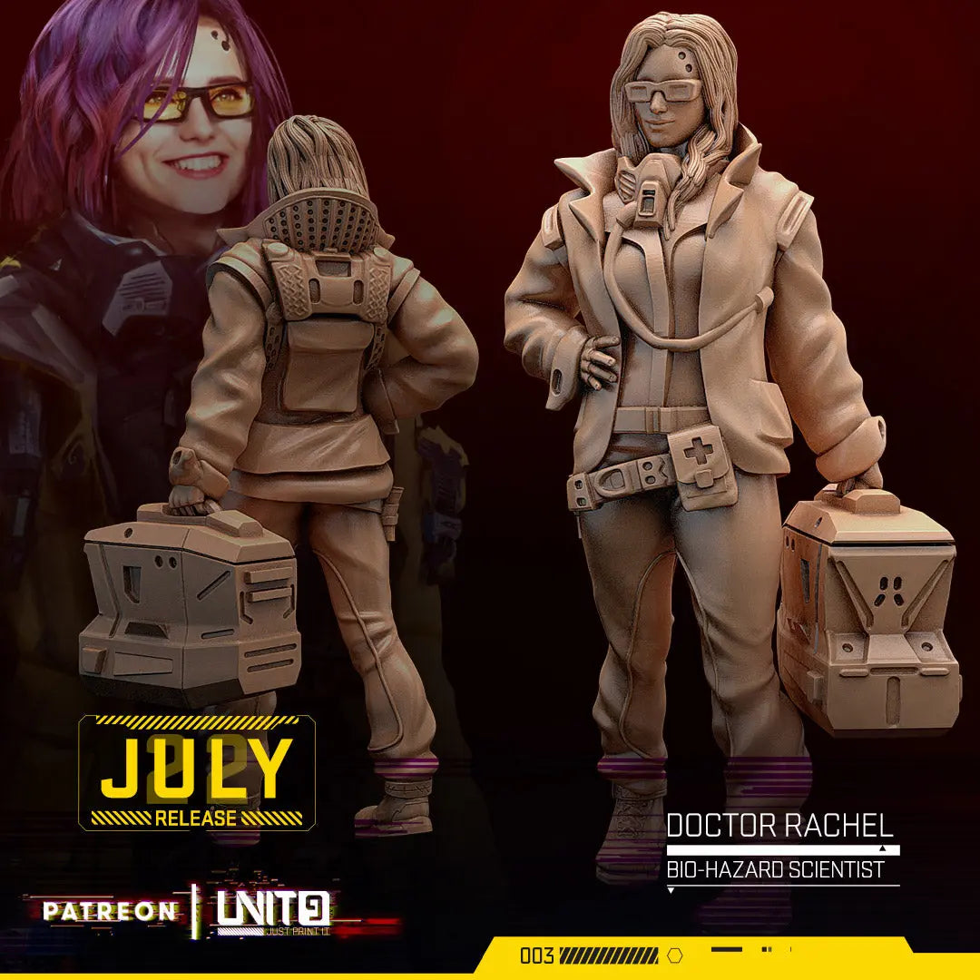 Hazmat Doctor Rachel - Hazmat Unit - Laserforge Miniatures